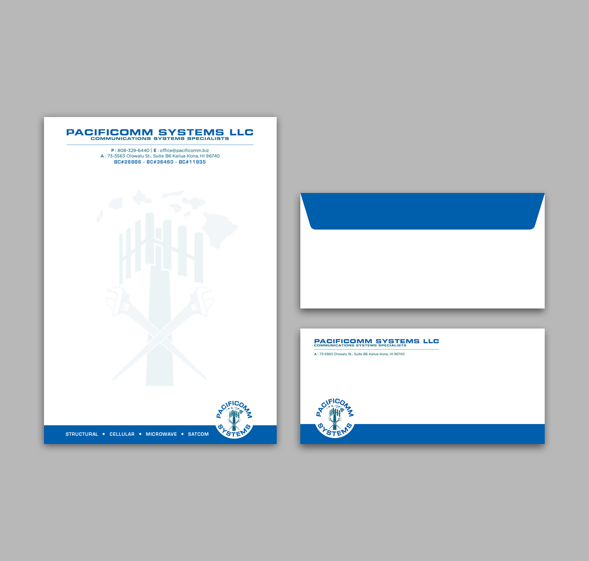 Pacificomm Systems custom letterhead and stationary designs., a Logo ...