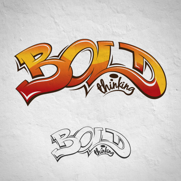 Bold Thinking Logo Graffiti Style For Entrepreneurs, a Logo & Identity ...