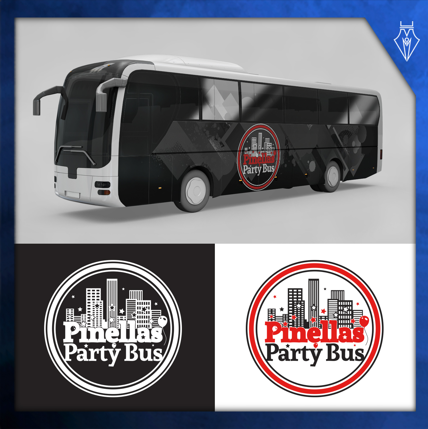 Custom Logo Design for Party Bus Company in Florida, a Logo & Identity ...