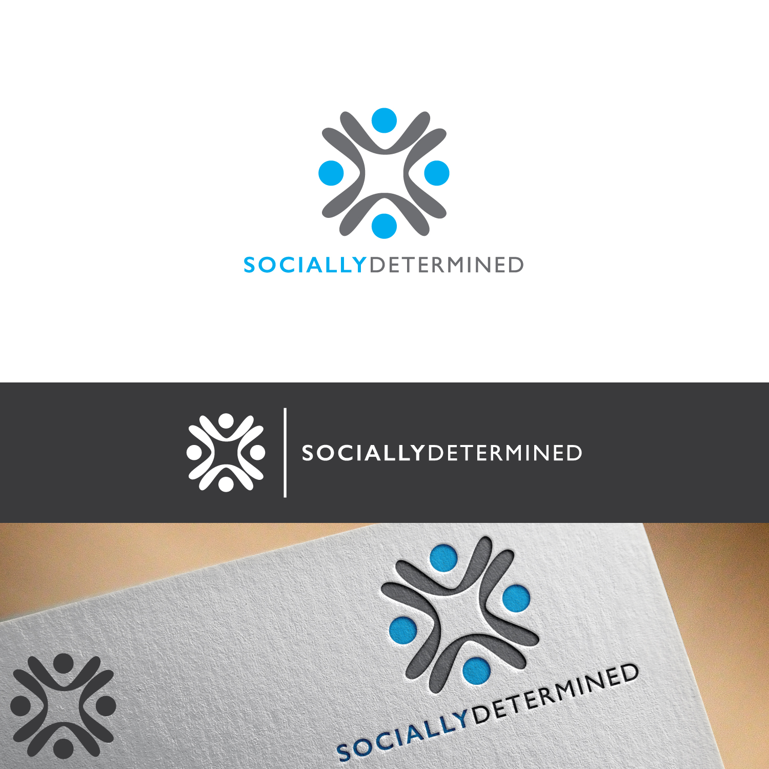 Socially Determined, a Logo & Identity project by trenorw13 | crowdspring